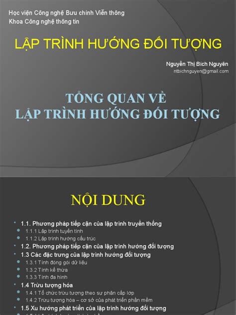 Lap Trinh Huong Doi Tuong - T1 | PDF