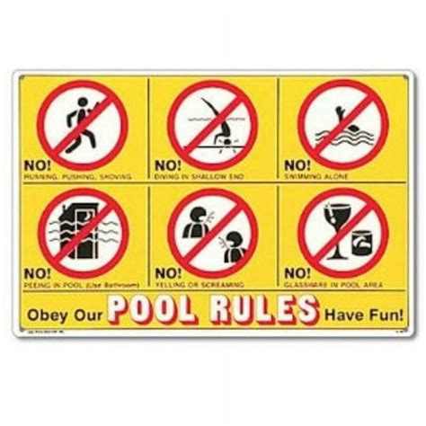 Bord Voor Zwembad Regels Poolmaster Sign For Residential Or Commercial