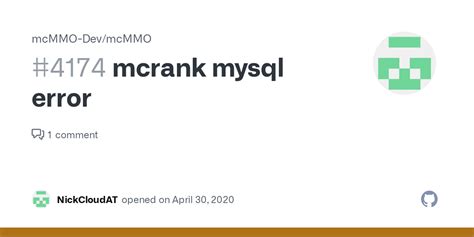 mcrank mysql error · issue 4174 · mcmmo dev mcmmo · github