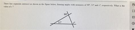 Three Line Segments Intersect As Shown In The Figure Below Forming