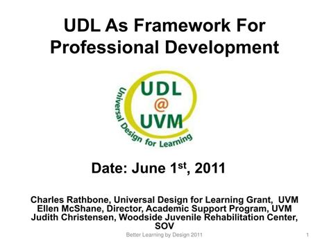 Ppt Udl As Framework For Professional Development Powerpoint Presentation Id 6885388