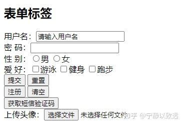 初识HTML列表标签和表单标签 知乎