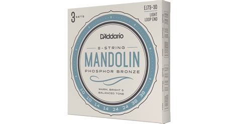 Daddario Mandolin Strings Phosphor Bronze Light 3 Ej73 3d