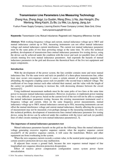 Pdf Transmission Line Parameters Live Measuring Technology