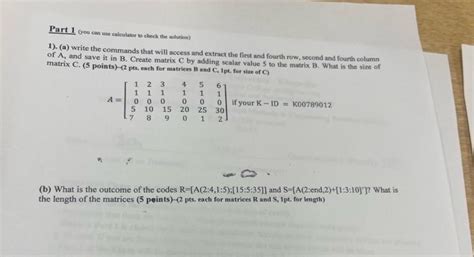 Solved Part You Can Use Calculator To Check The Solution Chegg