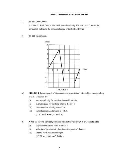 Topic 2 Kinematics Pdf Velocity Speed