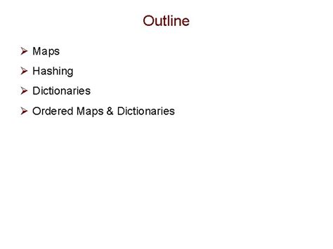 maps hash tables and dictionaries chapter 10 1