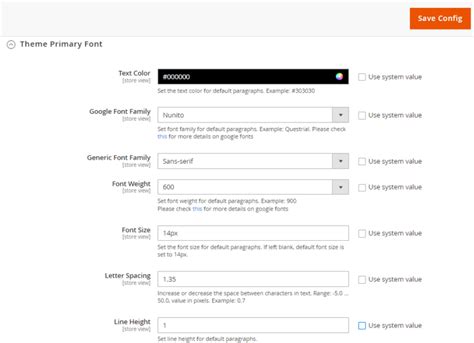 Configure Theme Font 2 Printxpand