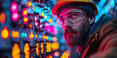 Network Engineer Configuring Hardware In Server Room Premium Ai Generated Image