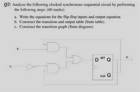 solved q2 analyze the following clocked synchronous