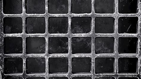 Ai创作图金属 网格 纹理 特写 方格 线条 材质 工业风 图案 黑白色 表面 结构 孔洞 框架 质感 昵图网