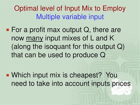 Ppt Production Function Multiple Variable Input Powerpoint