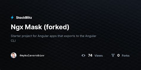 Ngx Mask Forked Stackblitz