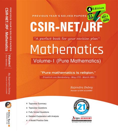 CSIR NET JRF Mathematics Previous Years Solved Papers Volume
