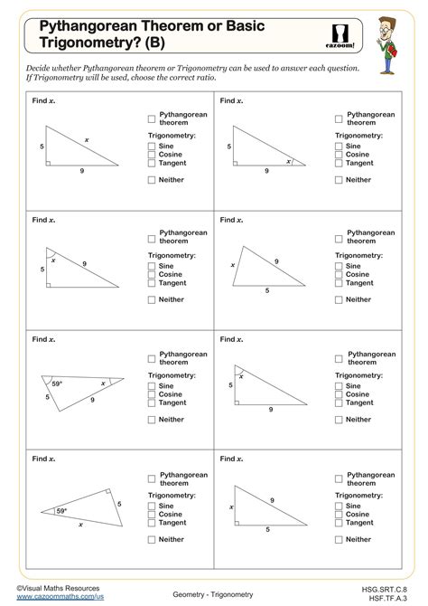 Pythagorean Thereom Or Trigonometry B Worksheet Fun And Engaging Pythagorean Thereom Or Trigonometry B Worksheet Fun And Engaging