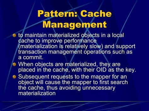 Designing A Persistence Framework With Patternsppt