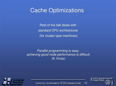 Experiences with the design of cache-aware numerical algorithms - ppt ...