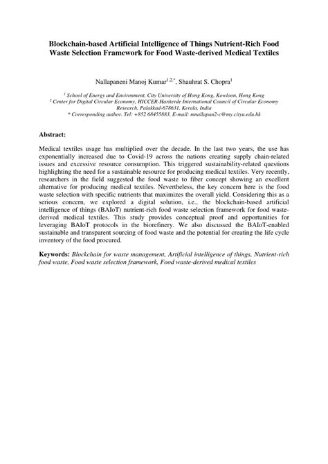 Pdf Blockchain Based Artificial Intelligence Of Things Nutrient Rich