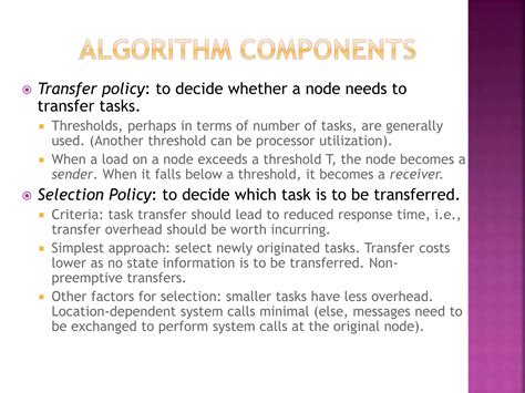 Types Of Load Distributing Algorithm In Distributed System Ppt
