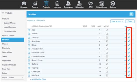 Split Modifiers For Online Ordering XT