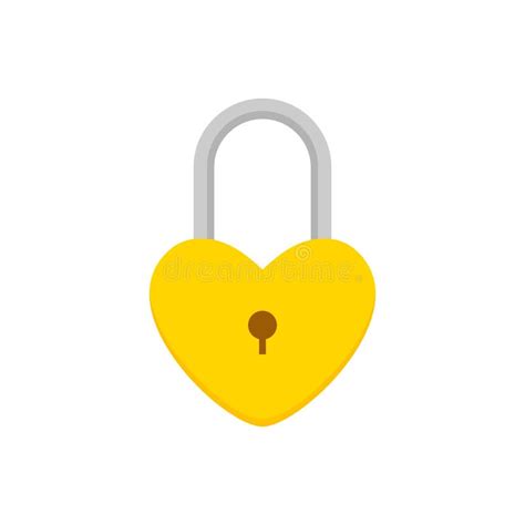 Padlock Flat Design Vector Illustration Lock Security Safety