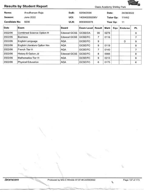 Gcse Results Pdf Gcse Results Pdf