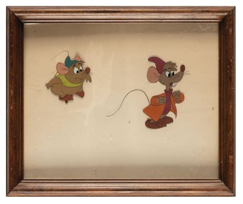 Cinderella Production Cel Set Up Of Jaq And Gus