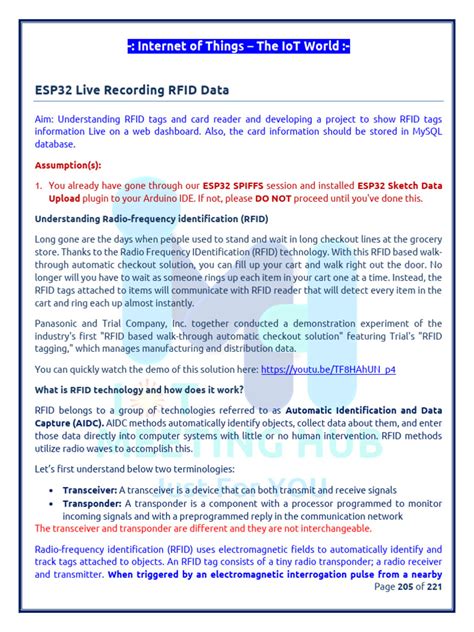 Esp32 Rfid Live Mysql Pdf Radio Frequency Identification Radio