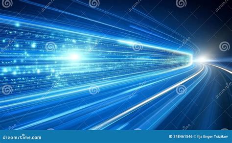 Digital Data Flow On Road Vision Of Fast Speed Transfer And Agile Digital Transformation Stock
