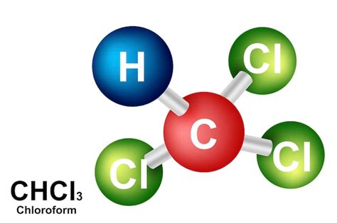 Structural Chemical Formula And Model Of Trichloromethane 42 Off