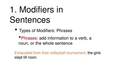 Ppt Correcting Misplaced And Dangling Modifiers Part 1 Modifiers In Sentences Powerpoint