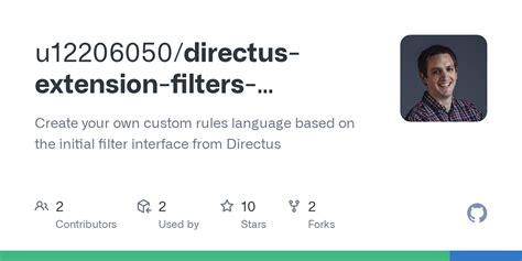 GitHub U Directus Extension Filters Interface Create Your Own Custom Rules Language