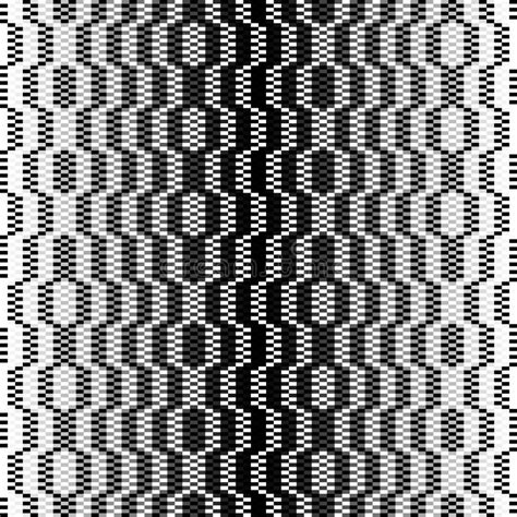 Continuous Geometric Black And White Pattern Stock Illustration