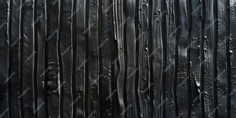 A Dark Black Textured Surface With A Series Of Vertical Grooves And Ridges The Pattern Creates A