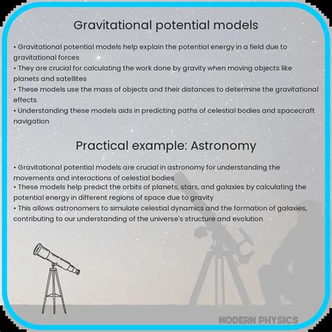 Gravitational Potential Models Accurate Predictive And Advanced