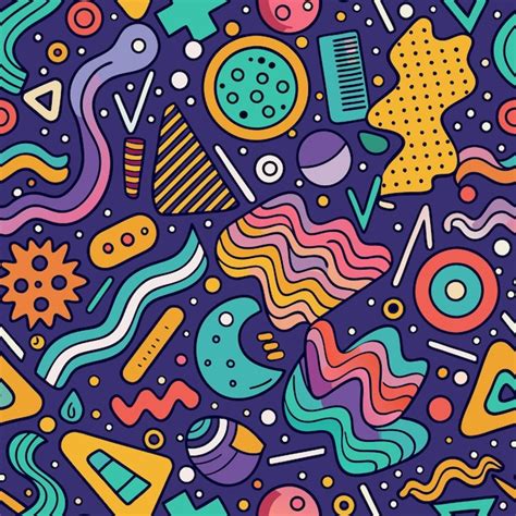 abstract geometric shapes seamless pattern vector illustration