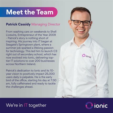 Ionic It On Linkedin Meettheteam Techleadership Ionic