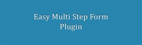 Multi Step Form Plugin Plugin —