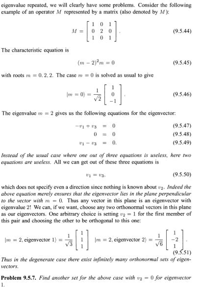 Solved Eigenvalue Repeated We Will Clearly Have Some Chegg Com