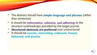 Abstract Formation For Research Study PPTX
