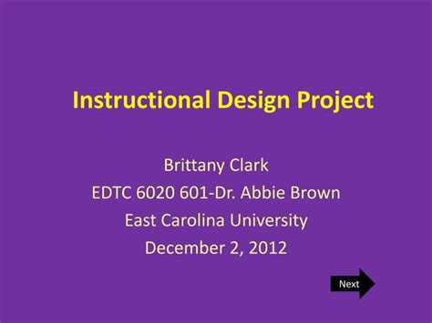 Instructional Design Project Ppt