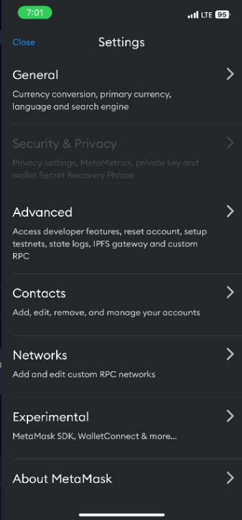 Bug Privacy And Security Setting Greyed Out And Blocked · Issue 5478