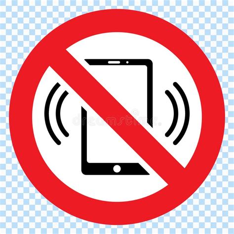 Smartphone и запрещающий шаблон логотипа знака Оно запрещено для ...