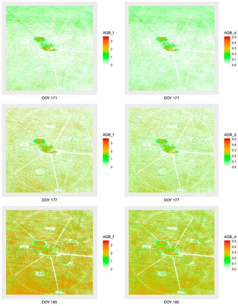 Maps Of Maize Fresh And Dry Above Ground Biomass Based On Vegetation