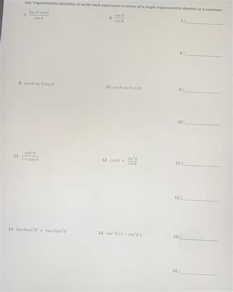 Solved Use Trigonometric Identities To Write Each Expression Chegg Com