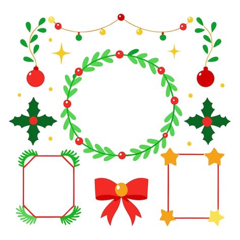 Festive Holiday Borders And Frames Collection Premium Ai Generated Vector