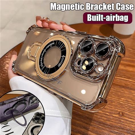 Magnetic Rotating Stand Case For Iphone 16 15 Pro Max 14 13 12 11 Pro