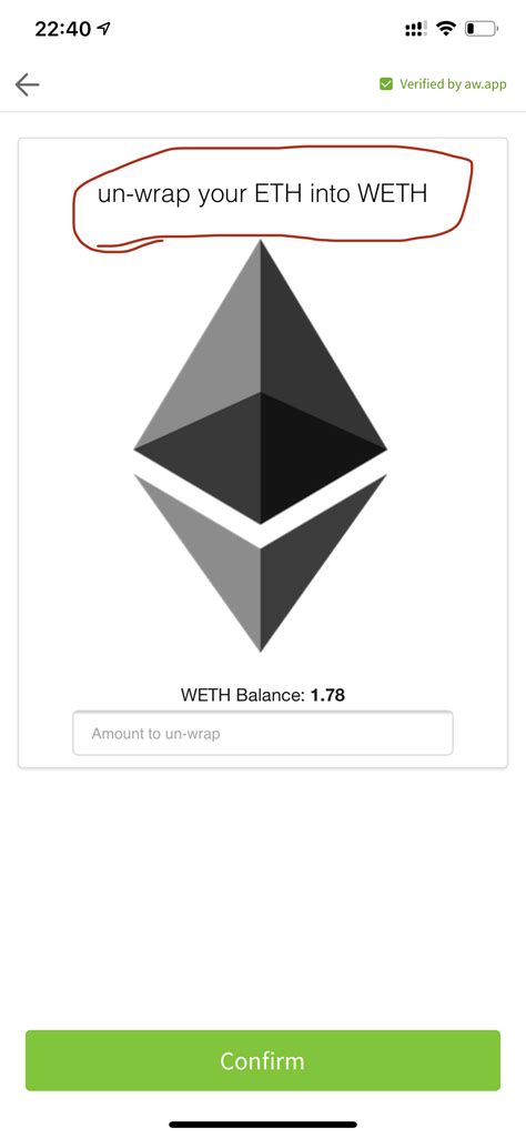 Weth Unwrap Wrong Text Issue SmartTokenLabs TokenScript GitHub