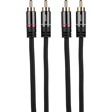 Audtek Premium Dual 18 Ft Rca Audio Cable With Metal Shell
