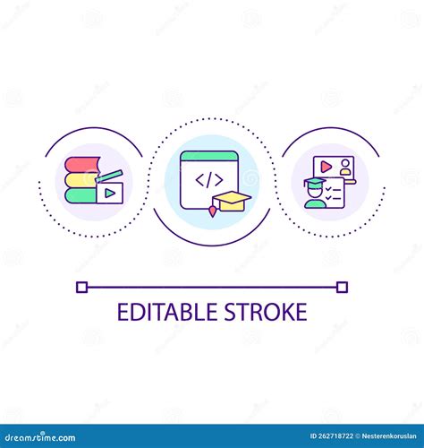 Computer Programmer Education Loop Concept Icon Stock Vector Illustration Of Vector Logo